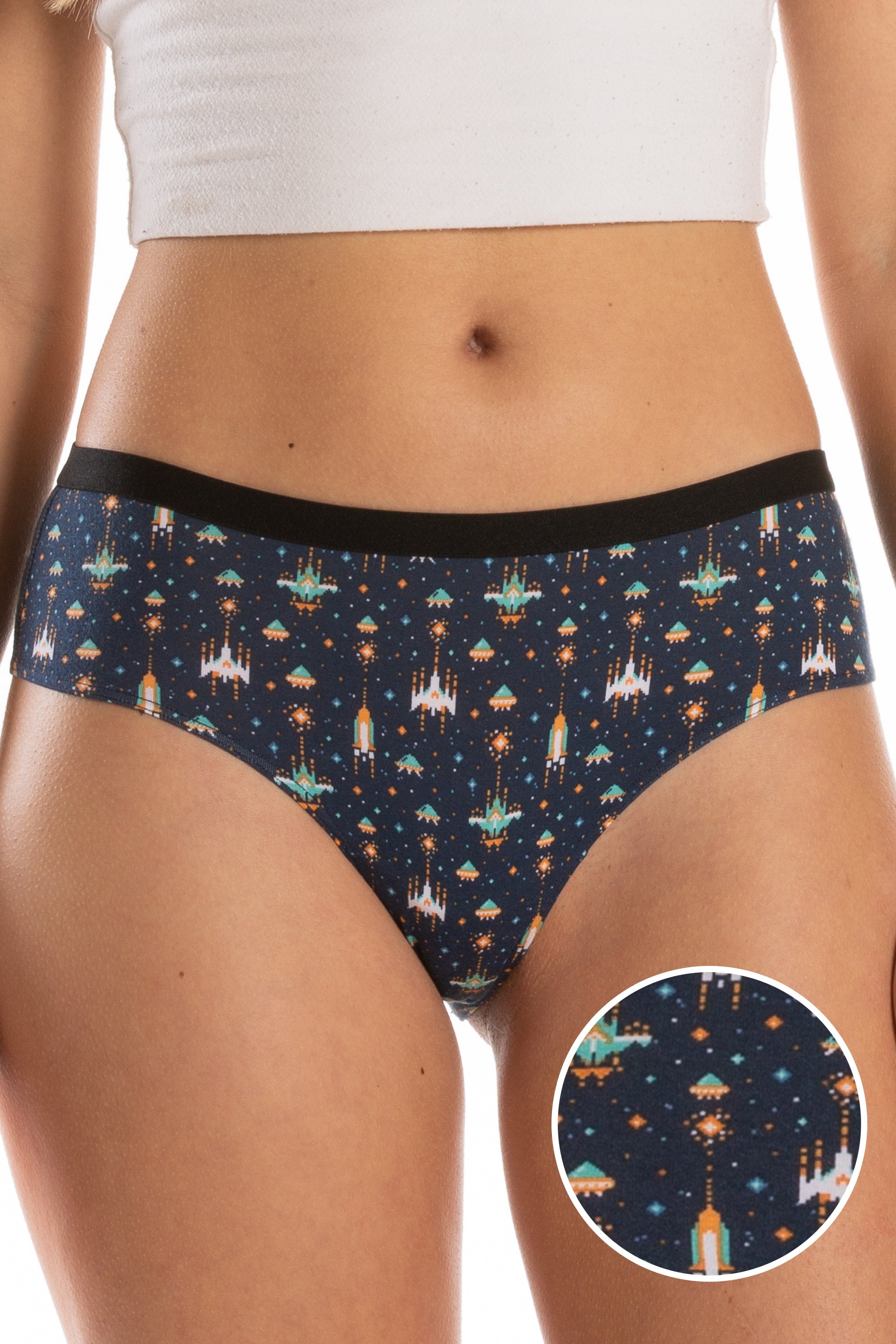 The Space Commando | Spaceship Print Cheeky Underwear – SOLBREEZE