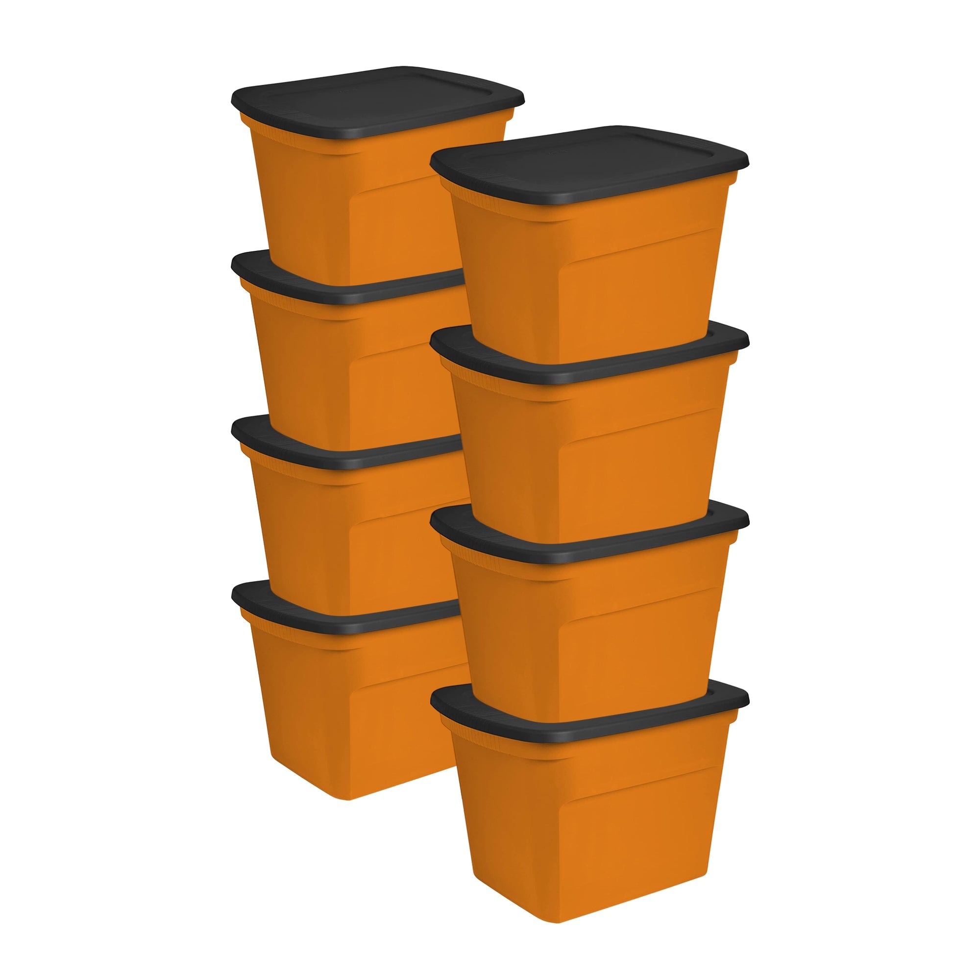 Sterilite 18 Gallon Orange Plastic Storage Container Bin Tote with Lid ...