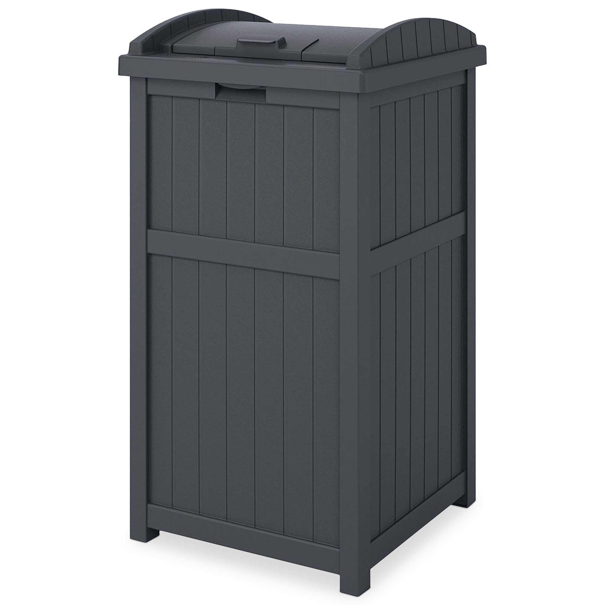 Suncast Trashcan Hideaway Outdoor 33 Gallon Garbage Trash Waste Bin, C ...