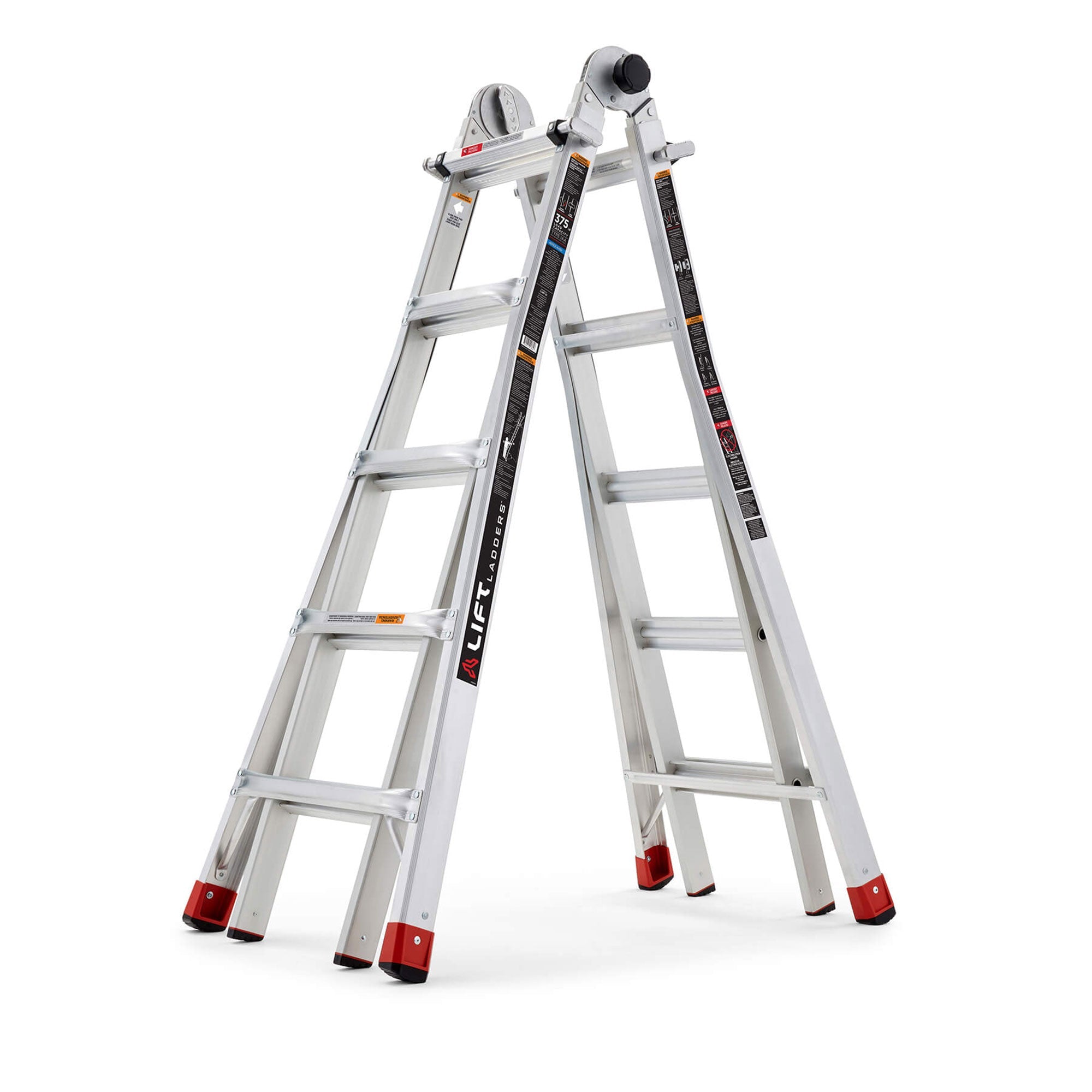 Lift Ladders 22 Foot Reach 5 in 1 Multi Position Aluminum Step Ladder ...