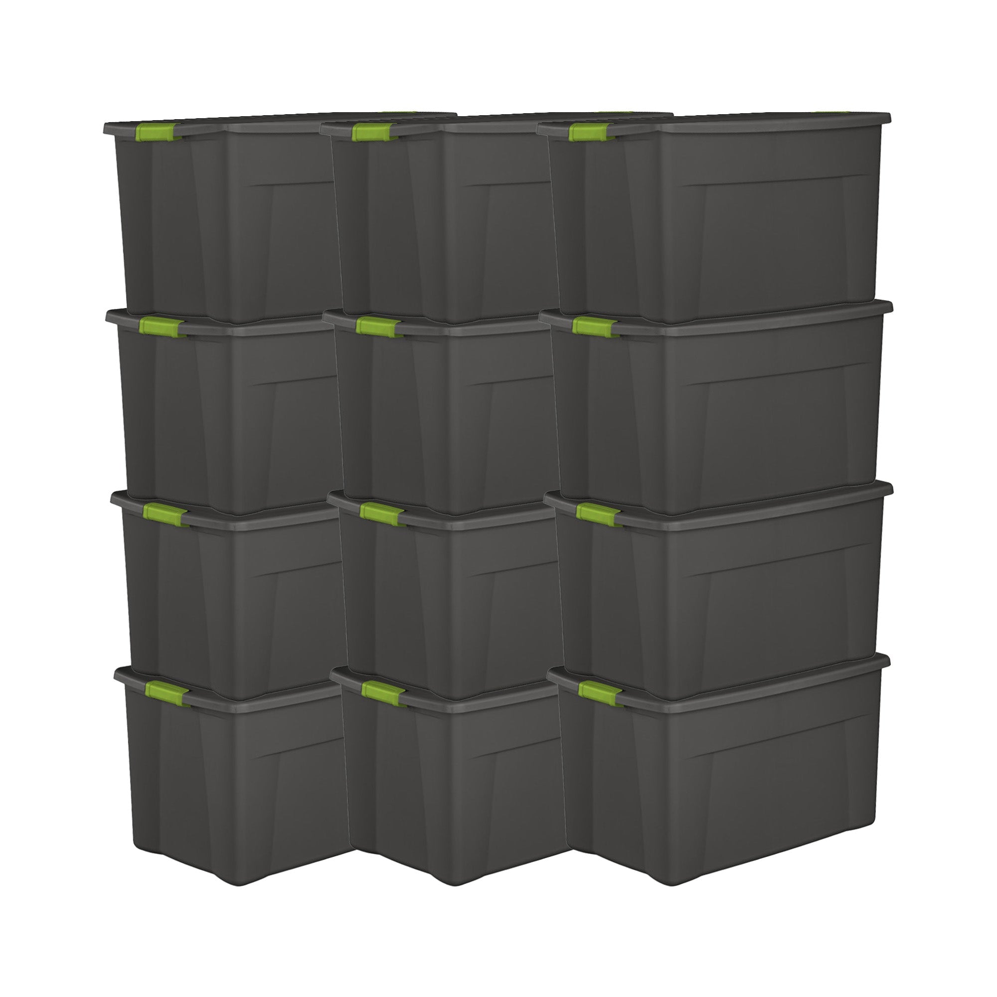 Sterilite 35 Gallon Storage Tote Box with Latching Container Lid, Gray ...