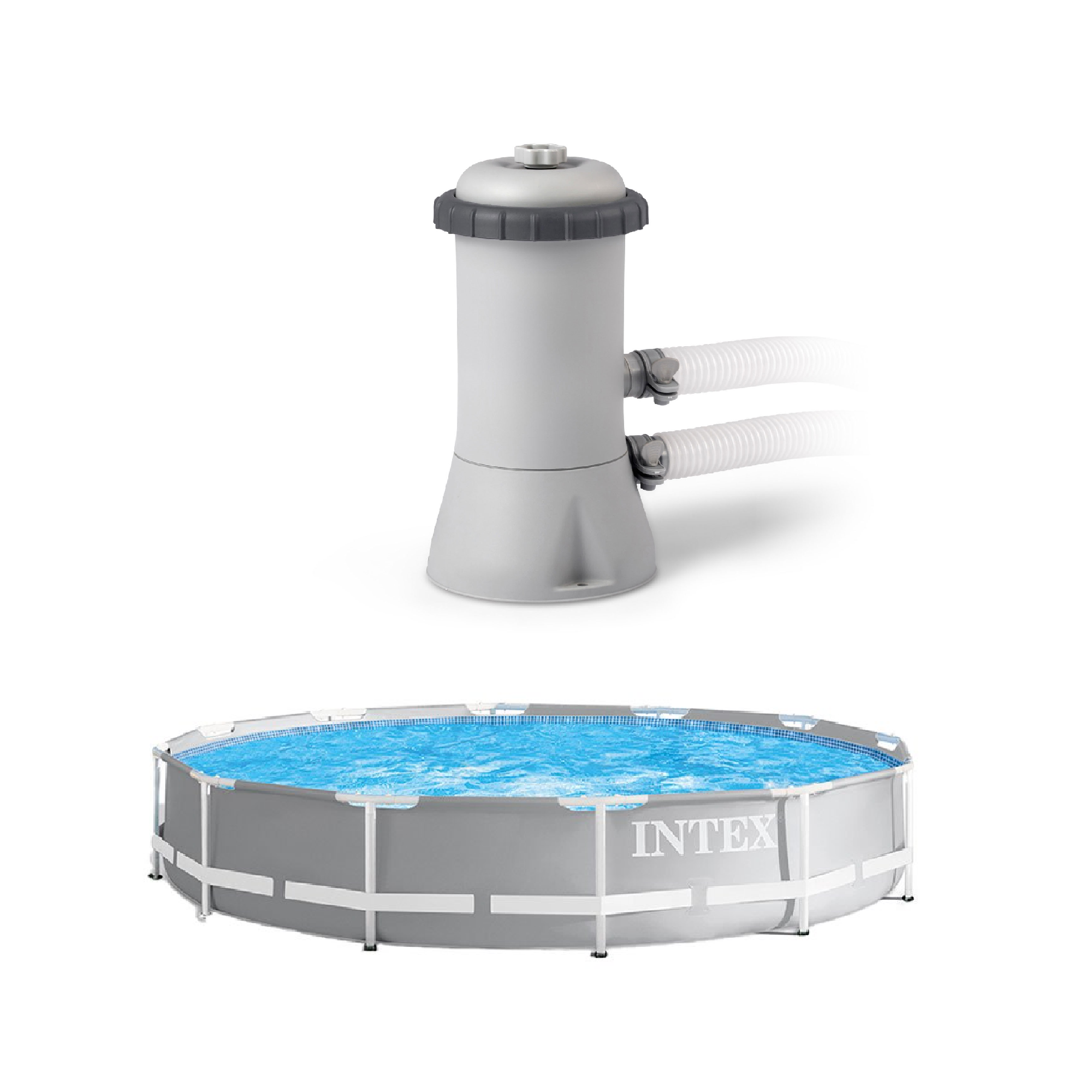 Intex 12 Foot x 30 Inches Pool with Intex 530 GPH Pool Cartridge Filte ...