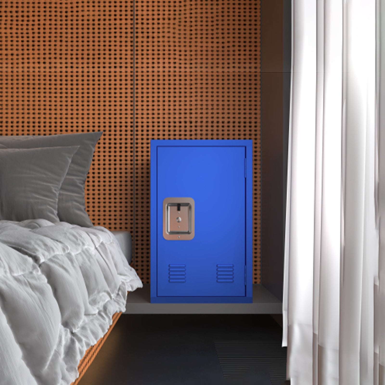 24" H Locker Storage Cabinet, Metal Locker Storage Cabinet with 1 Door ...