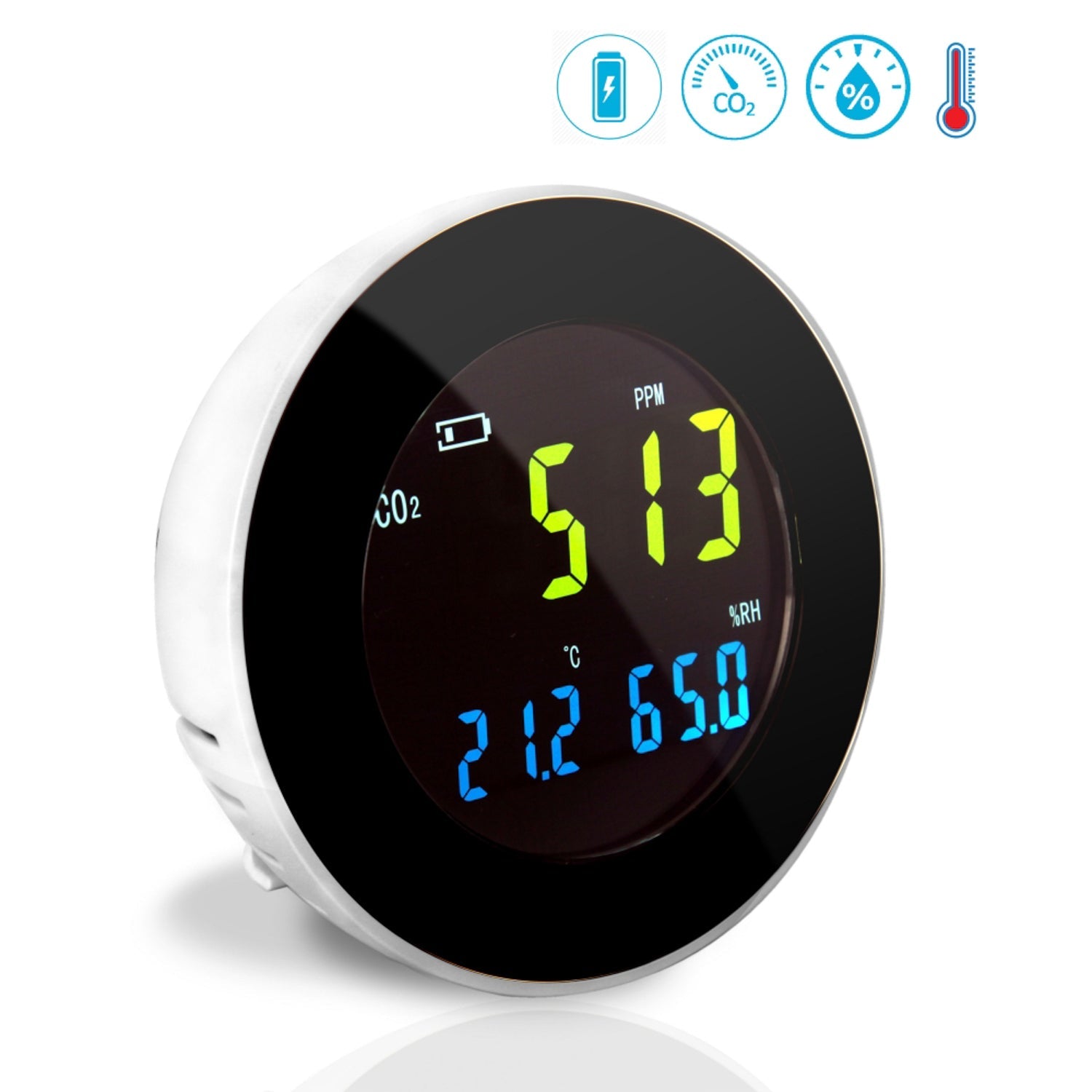 Pyle Smart Indoor Air Quality Monitor Digital Hygrometer Thermometer T ...